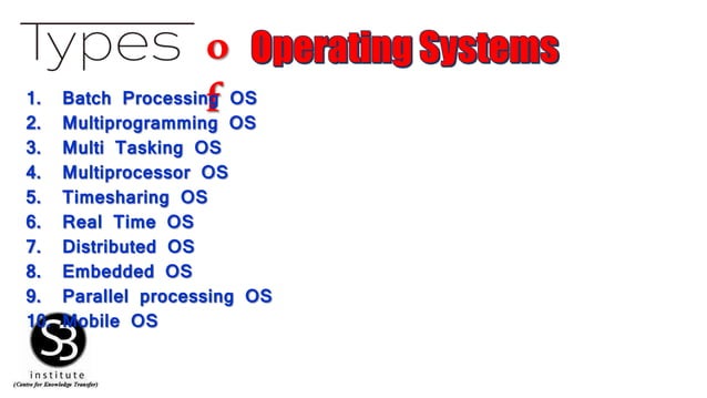 Introduction to Operating Systems | PPTX | Operating Systems | Computer ...