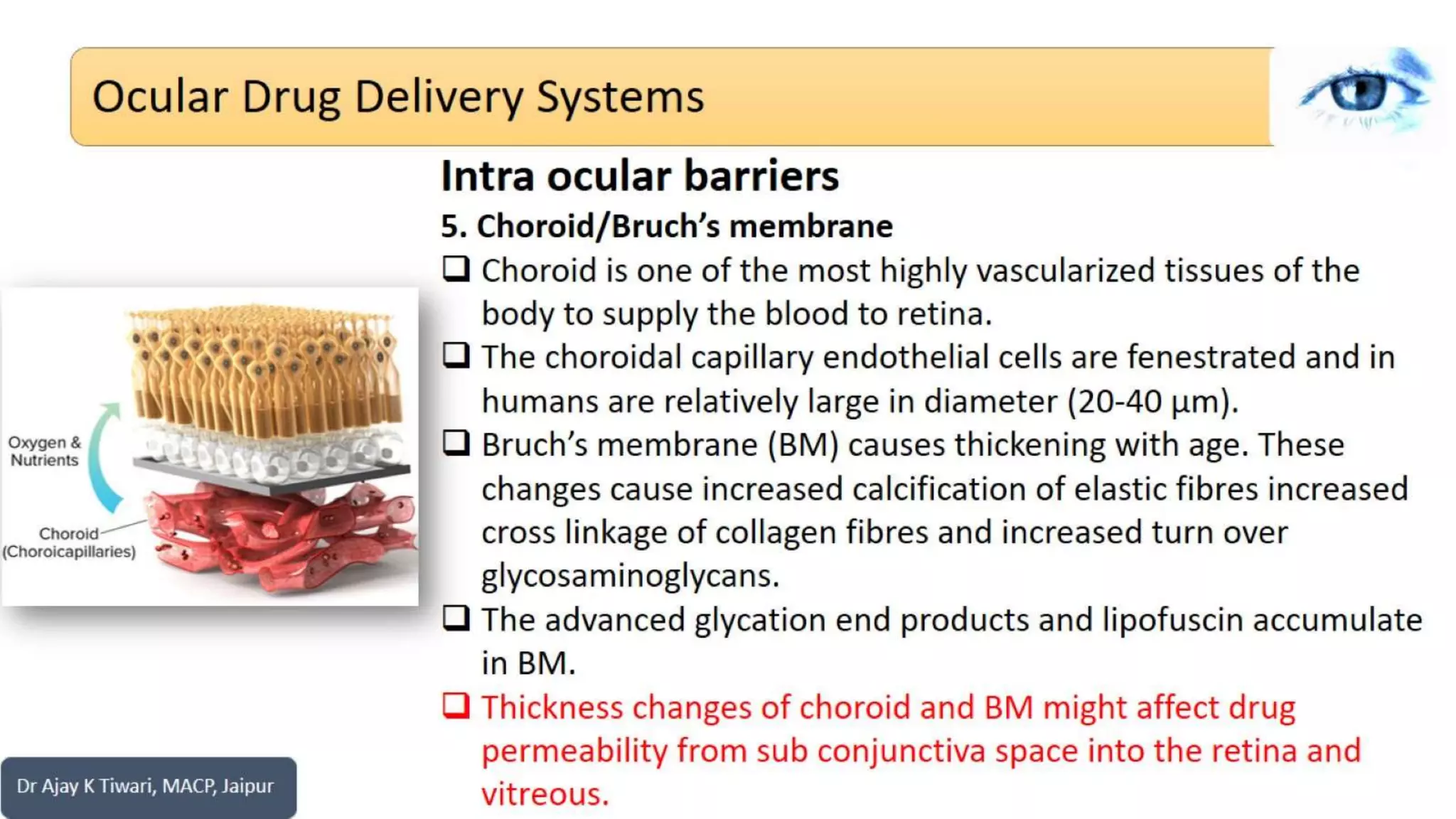Ocular drug delivery systems (part-1)- Introduction & Barriers of drug permeation | PPTX