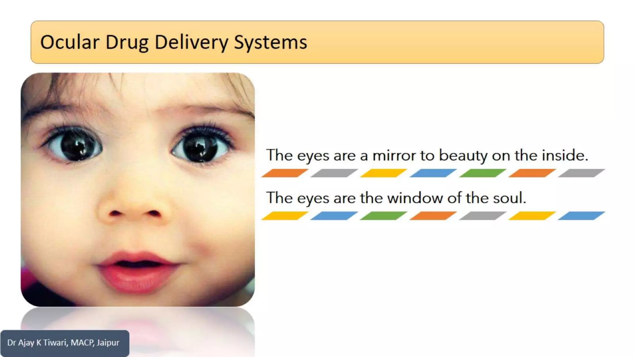 Ocular drug delivery systems (part-1)- Introduction & Barriers of drug permeation | PPTX