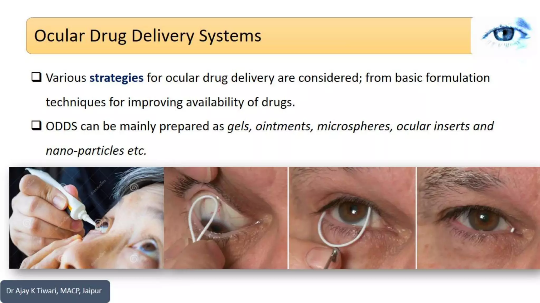 Ocular drug delivery systems (part-1)- Introduction & Barriers of drug permeation | PPTX