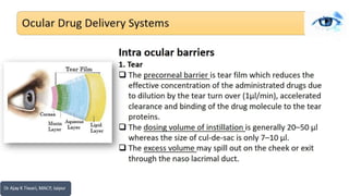 Ocular drug delivery systems (part-1)- Introduction & Barriers of drug permeation | PPT