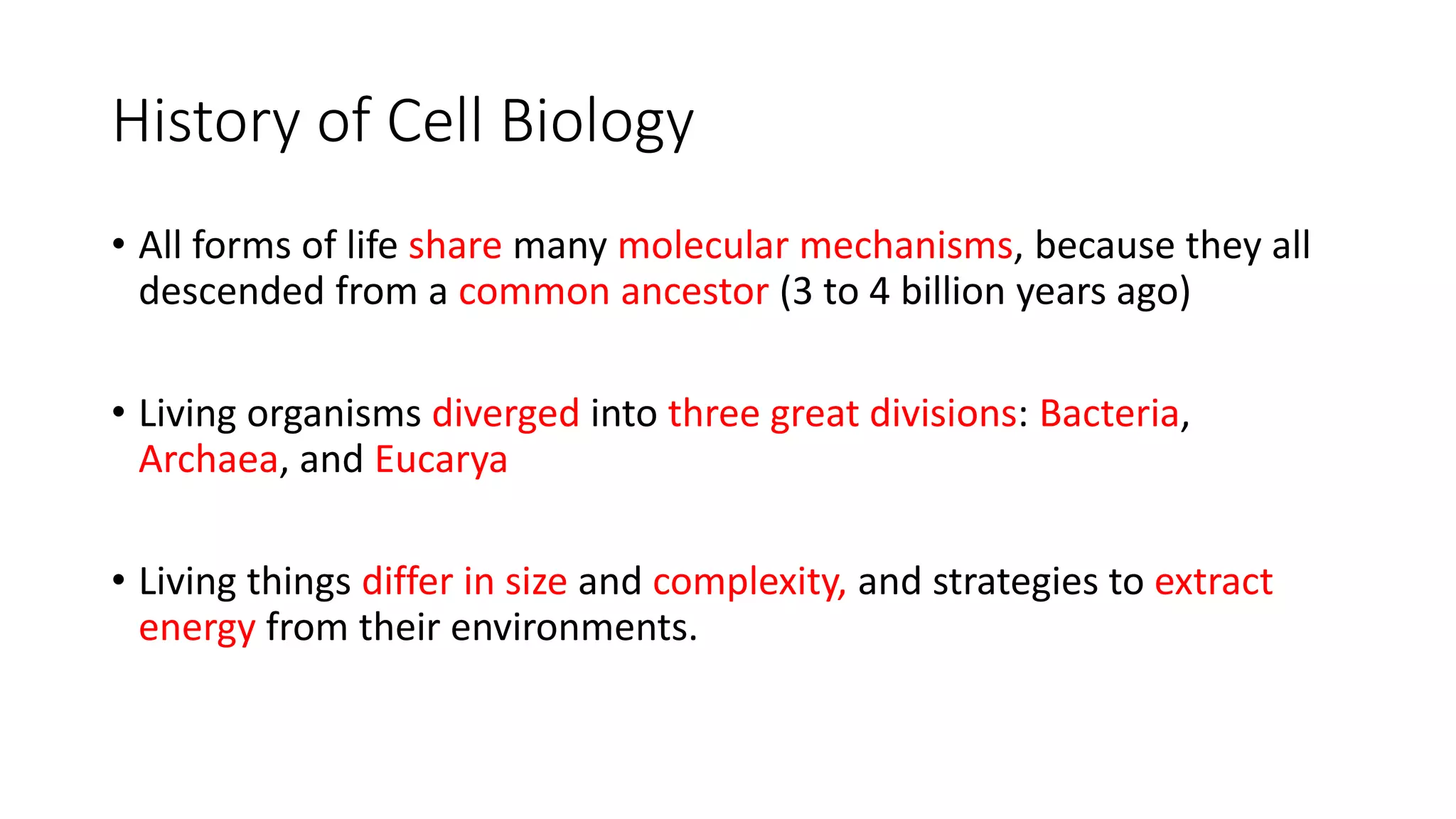 1. introduction to cell biology | PPTX | Biological Sciences | Science