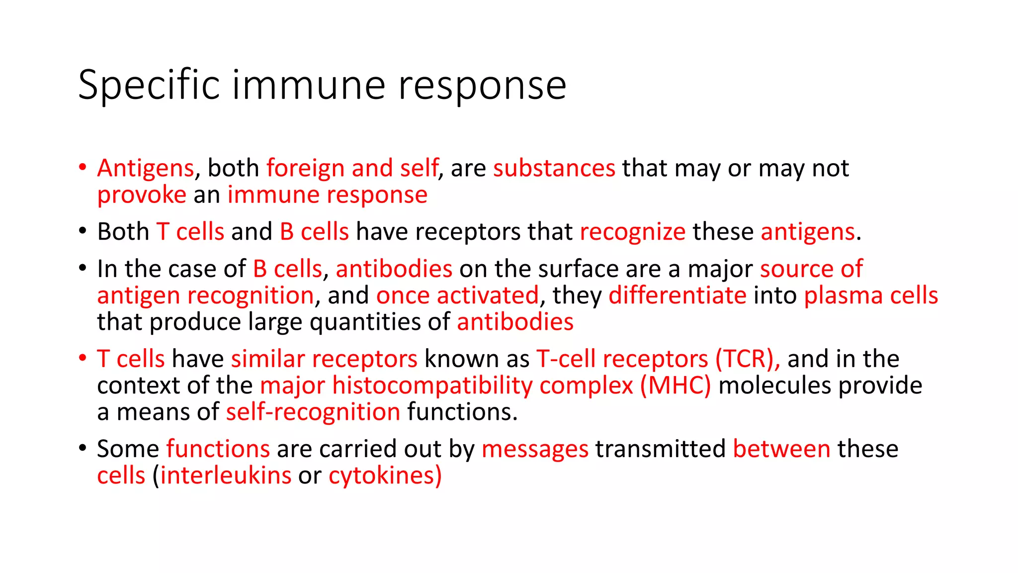 1. basic components of the immune system | PPTX
