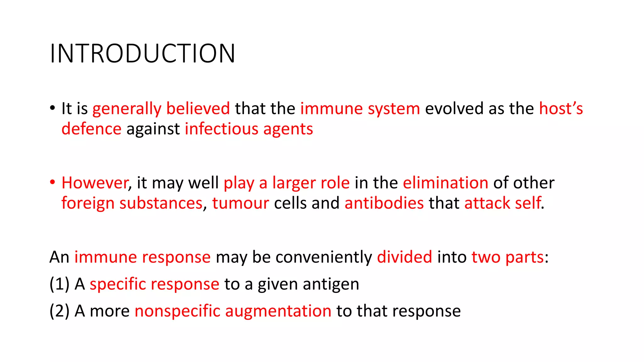 1. basic components of the immune system | PPTX