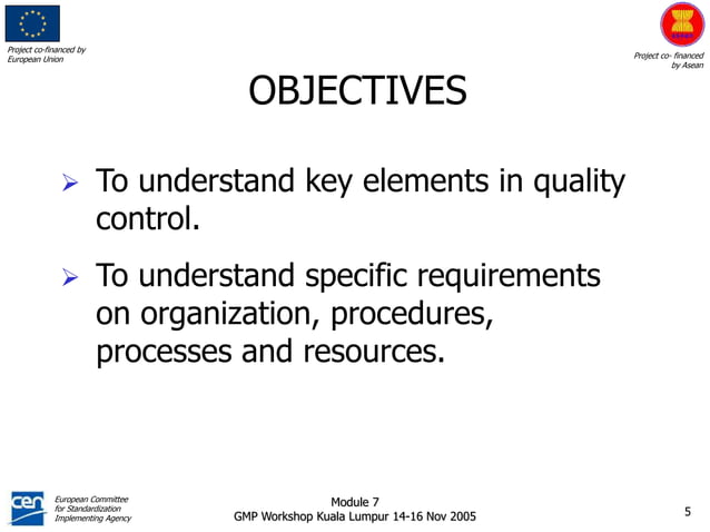 1.0 gmp quality control_module | PPT