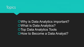 Introduction to Data Analytics | PPTX