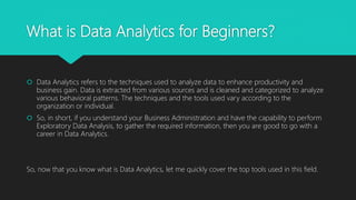 Introduction to Data Analytics | PPT