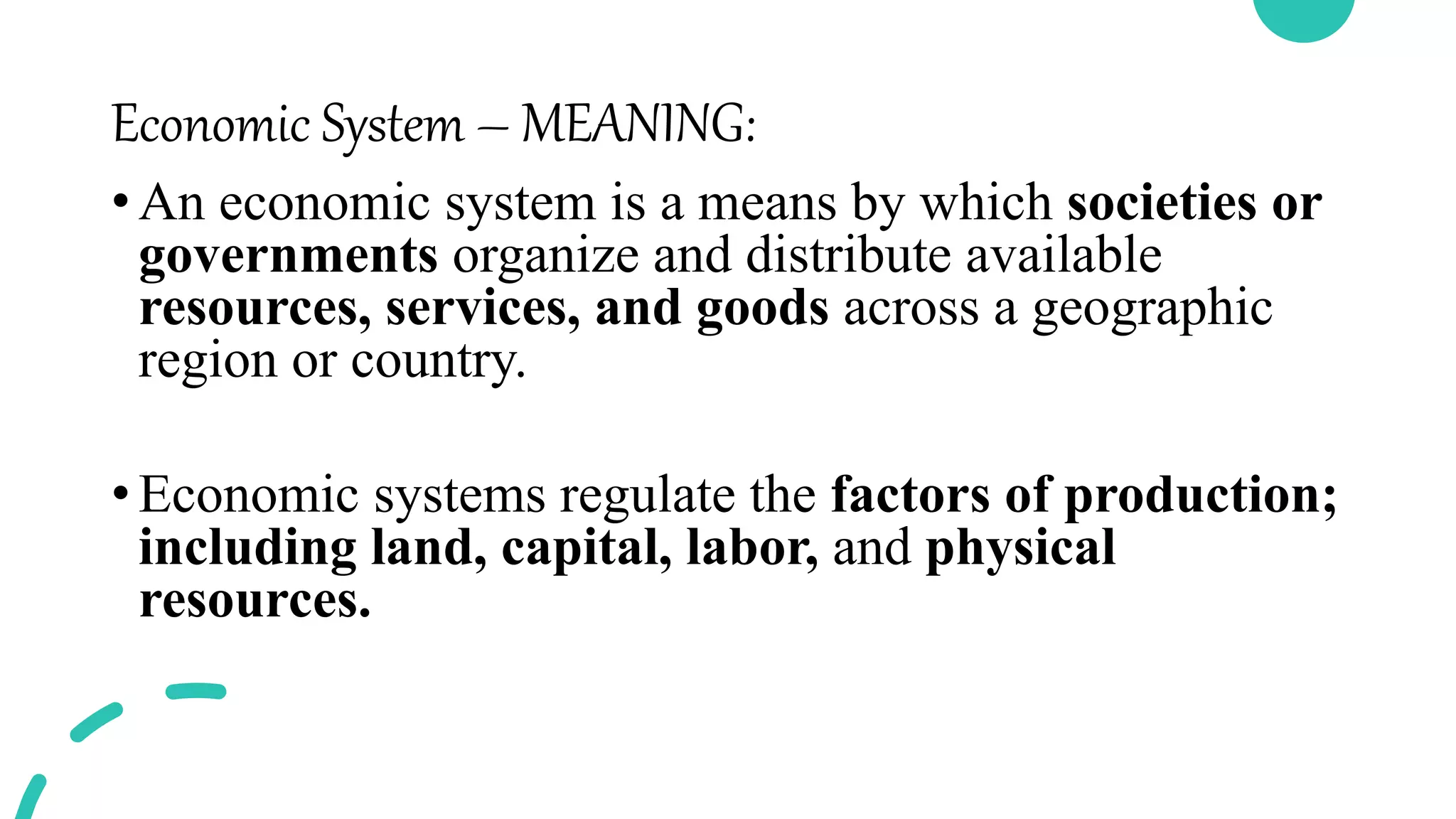 Types of Economic Systems | PPTX
