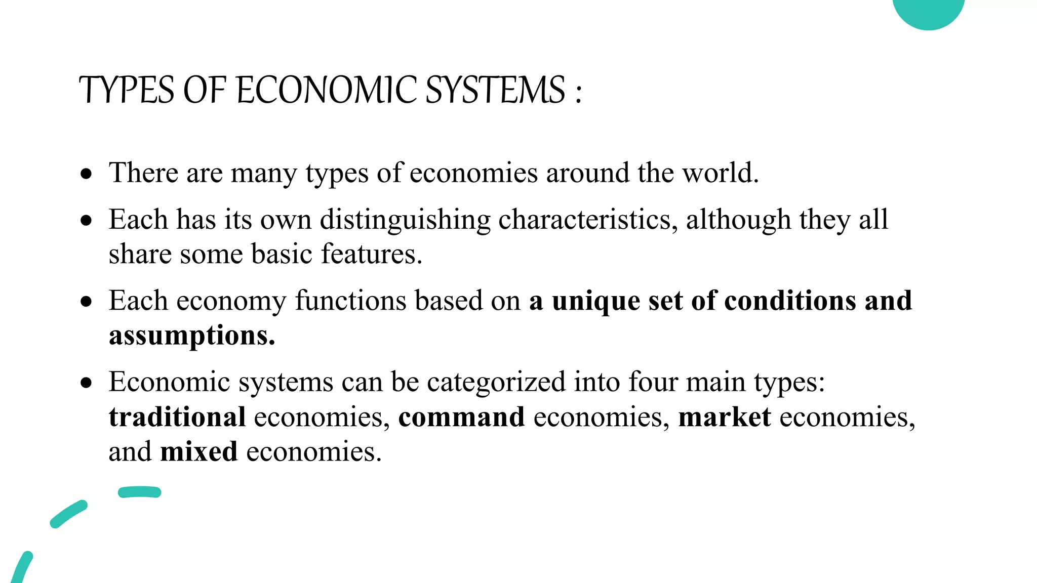 Types of Economic Systems | PPTX