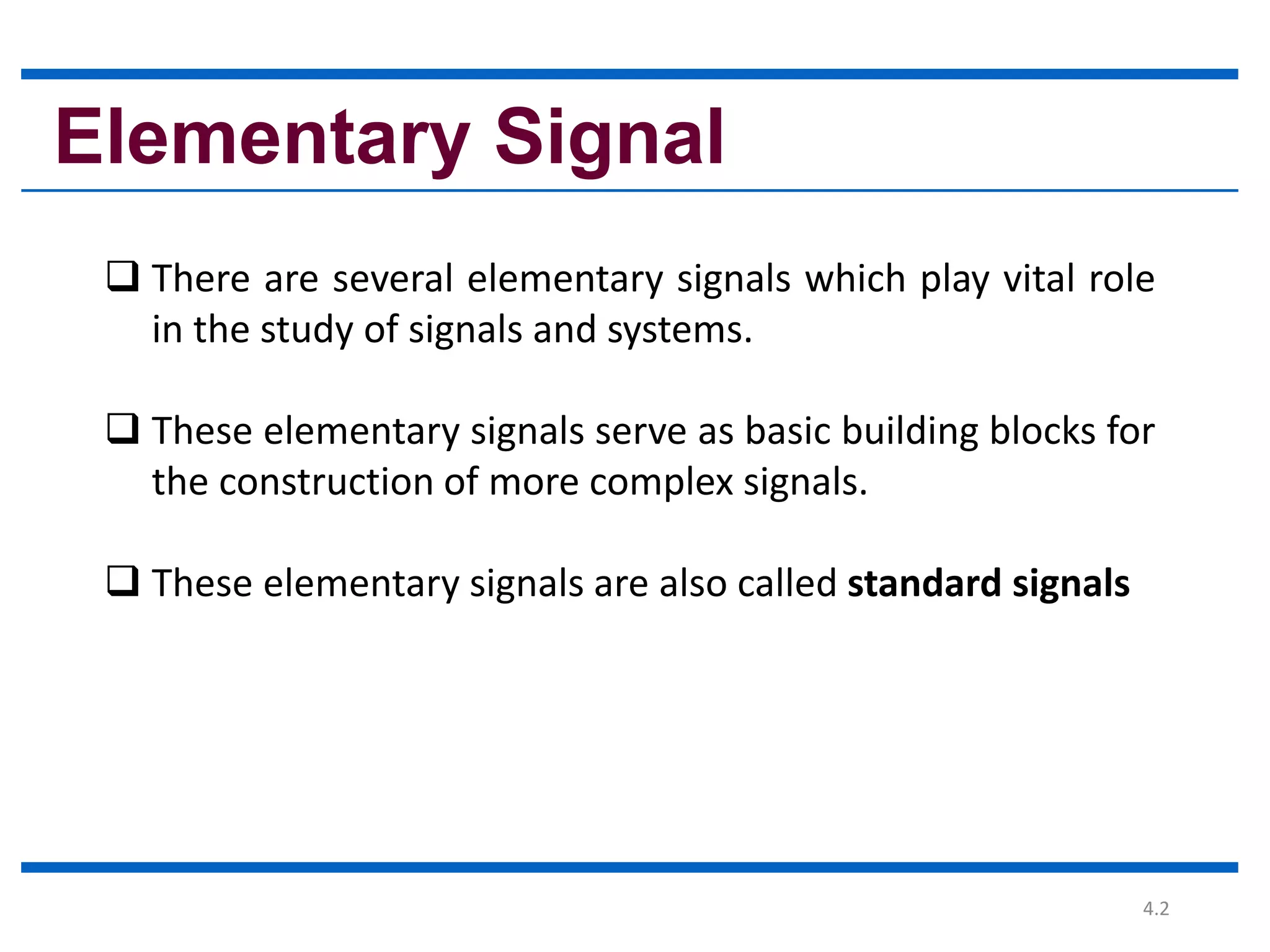 1. elementary signals | PPTX