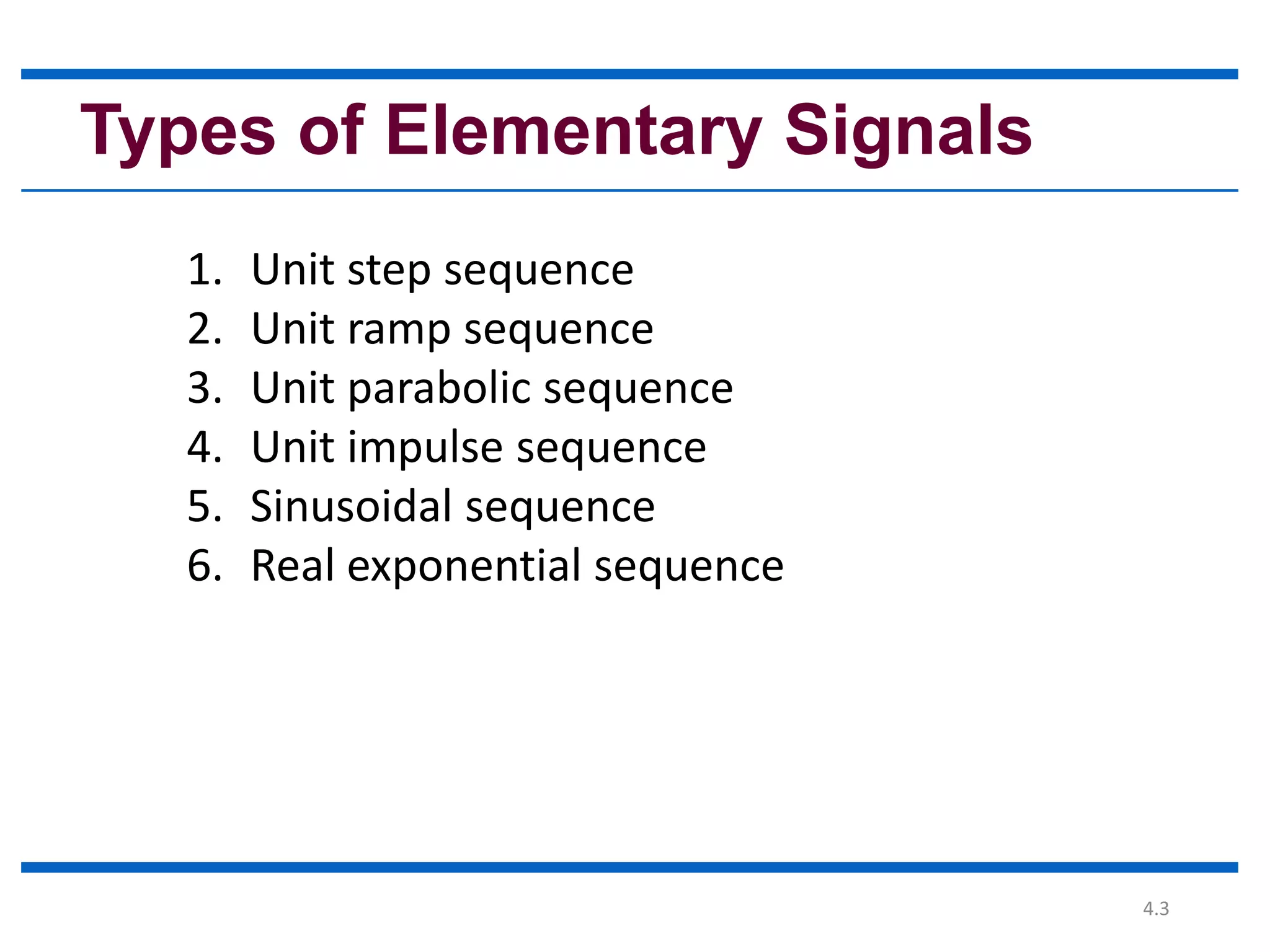 1. elementary signals | PPTX