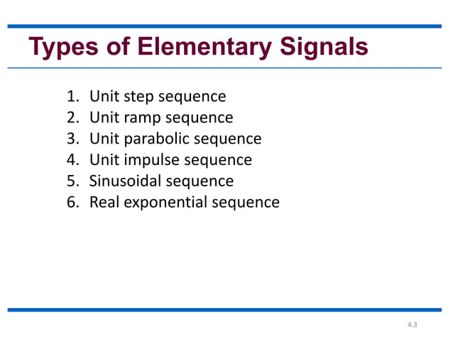 1. elementary signals | PPTX