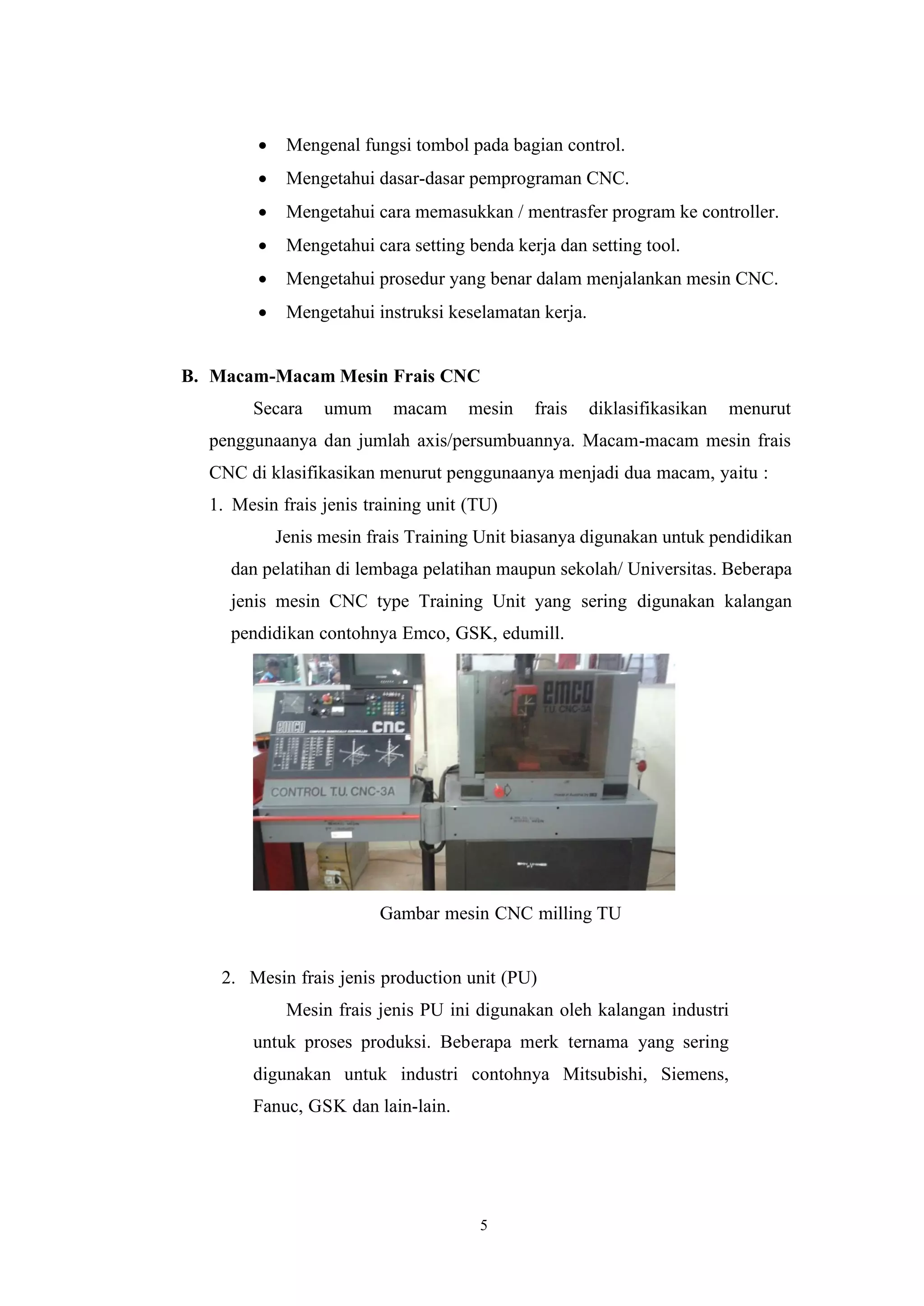 1. materi 1 mengenal bagian mesin cnc | PDF