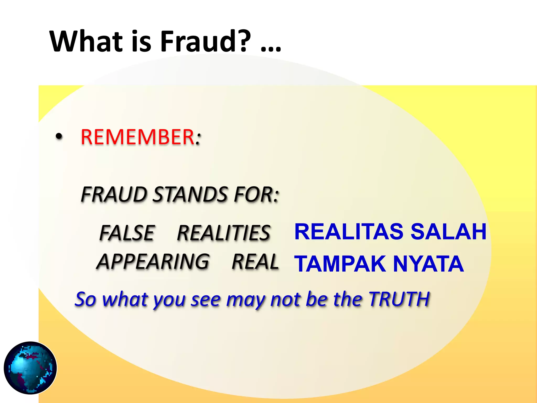 Overview Fraud RISK MANAGEMENT _Fraud RISK ASSESSMENT Training | PPT