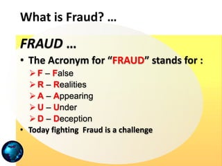 Overview Fraud RISK MANAGEMENT _Fraud RISK ASSESSMENT Training | PPTX