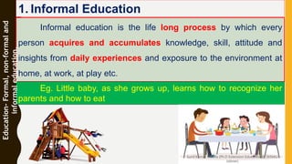 education- meaning, defination, types of education and Differences in ...