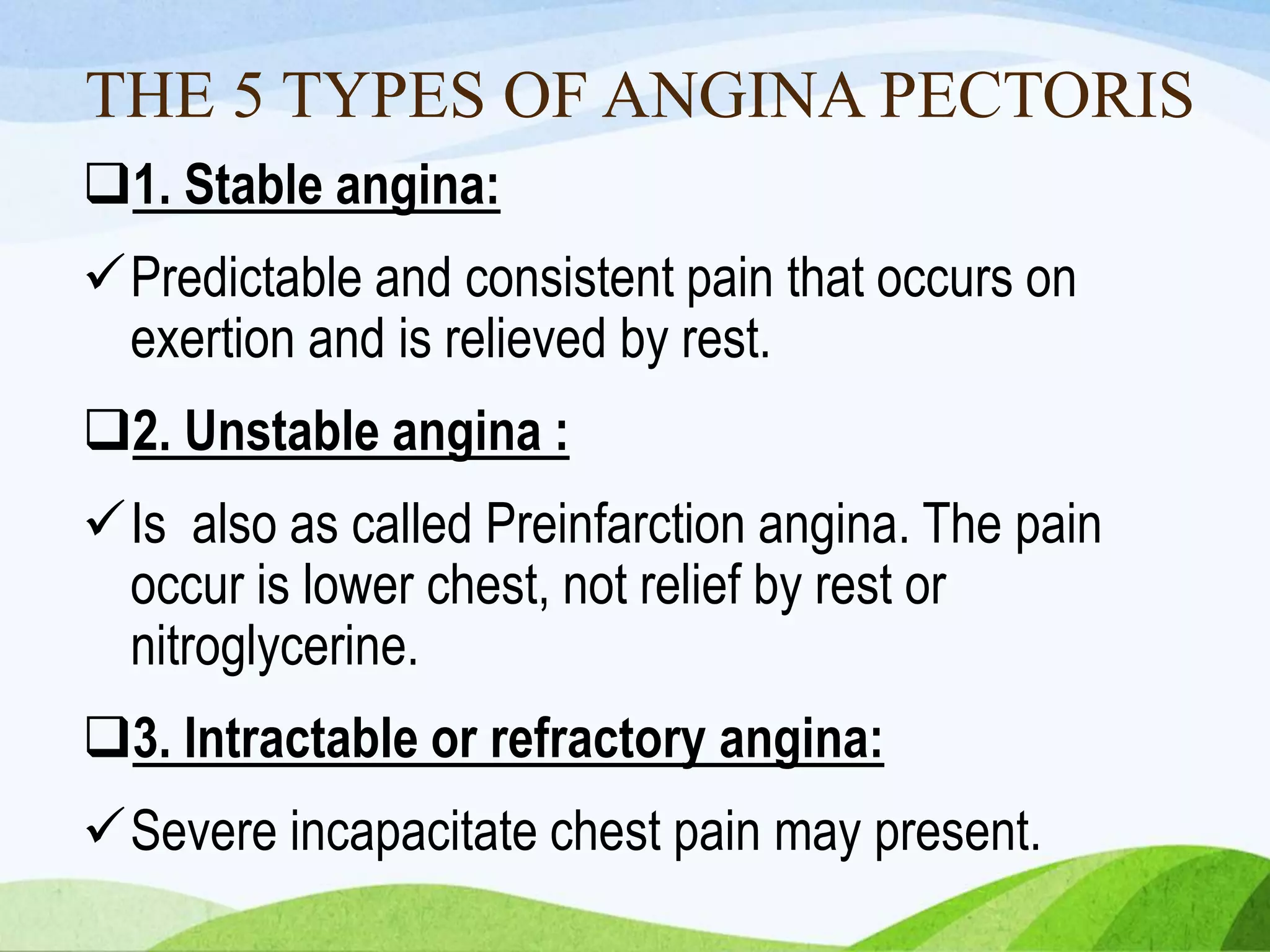 1. nursing management patient with angina pectoris | PPTX