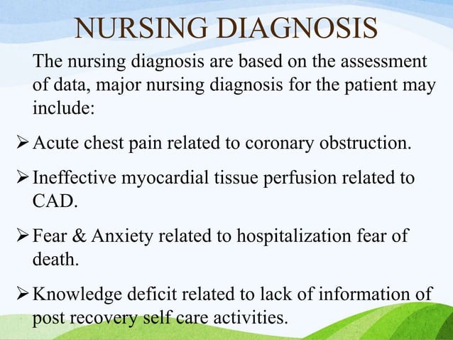 1. nursing management patient with angina pectoris | PPTX