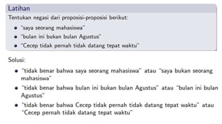 1. logika proposisi | PPTX