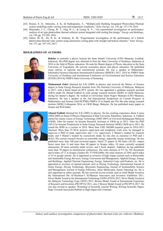 Indoor and outdoor investigation comparison of photovoltaic thermal air collector | PDF