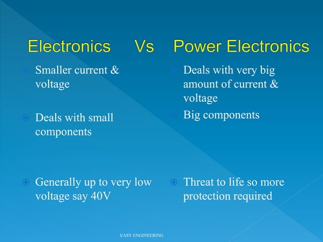 POWER ELECTRONICS BASIC COMPONENTS INTRODUCTION PART 1 | PPT
