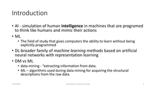 1.Introduction to deep learning | PPTX