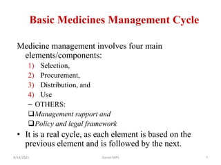 1. Pharmacy management cycle | PPTX