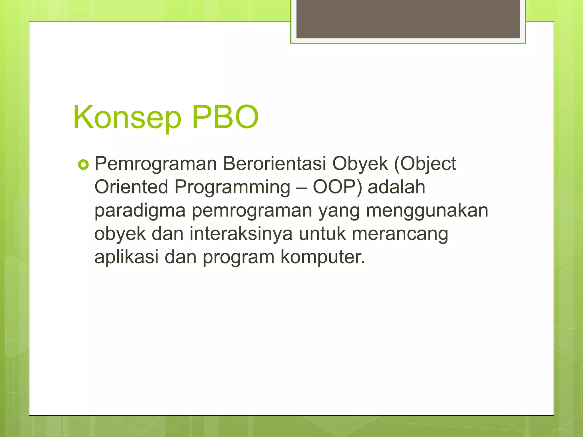 1. konsep pbo | PPTX