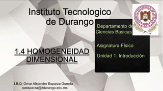 Homogeneidad dimensional | PPTX