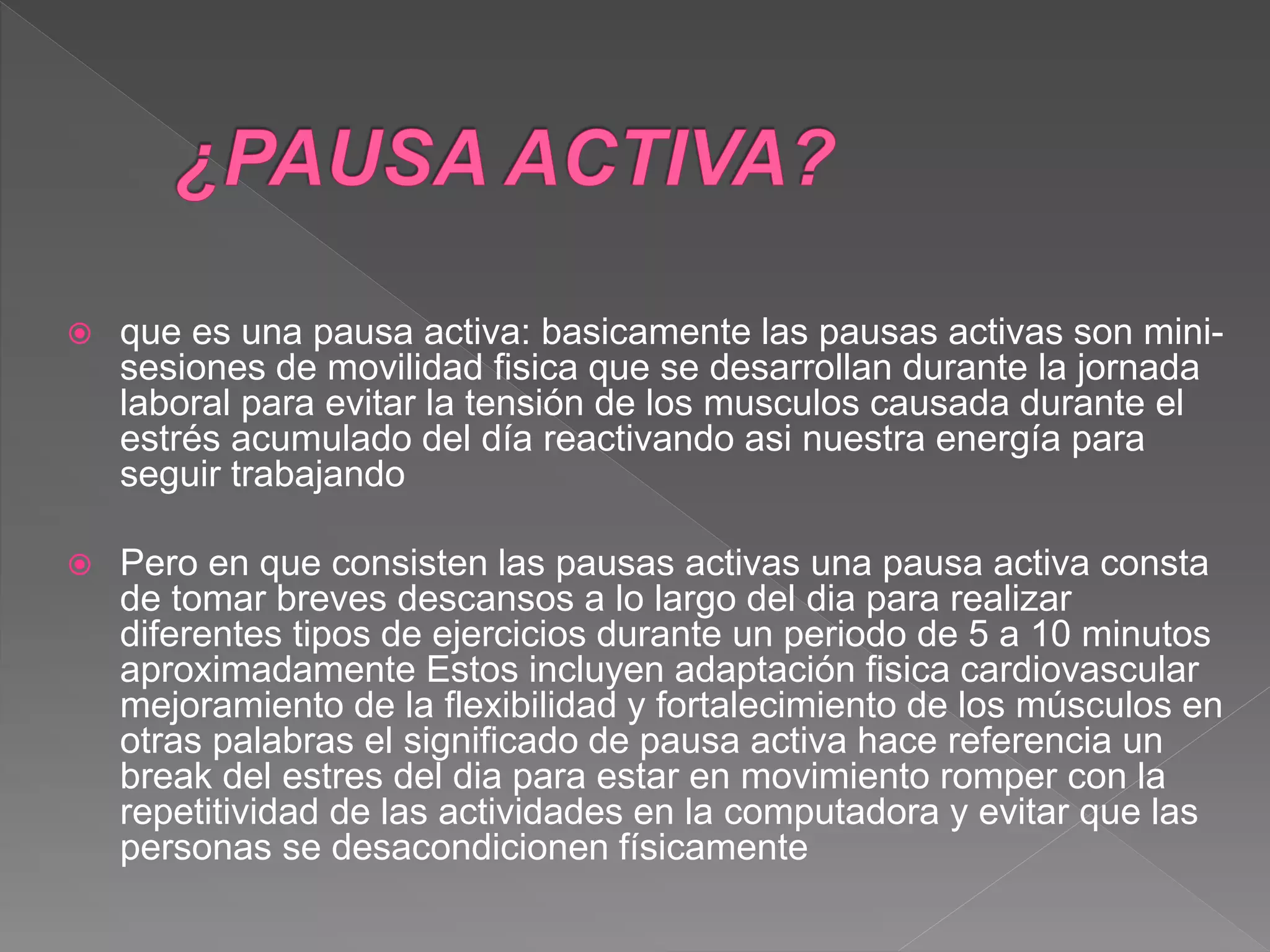 1. pausa activa | PPT