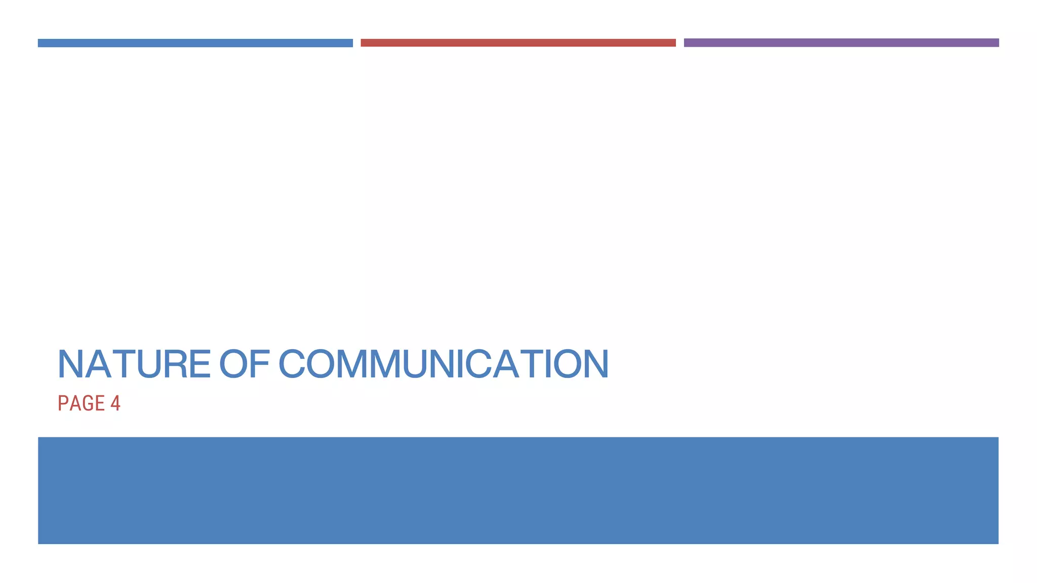 1. Nature and Elements of Communication | PPT