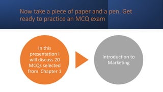 introduction to marketing-Multiple Choice Questions and Answers - | PPTX