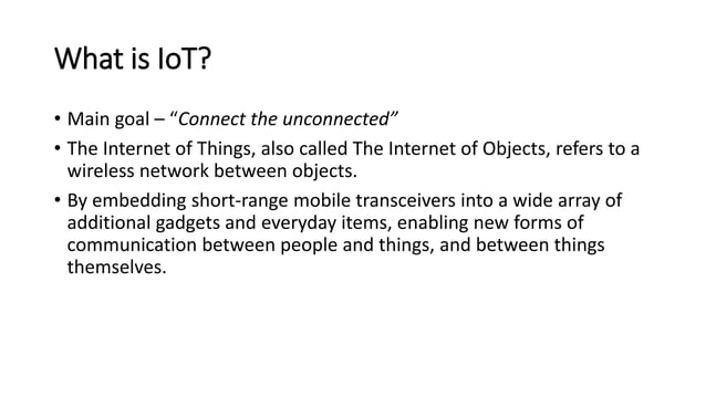 1. Introduction to IoT | PPTX | Internet | Computing