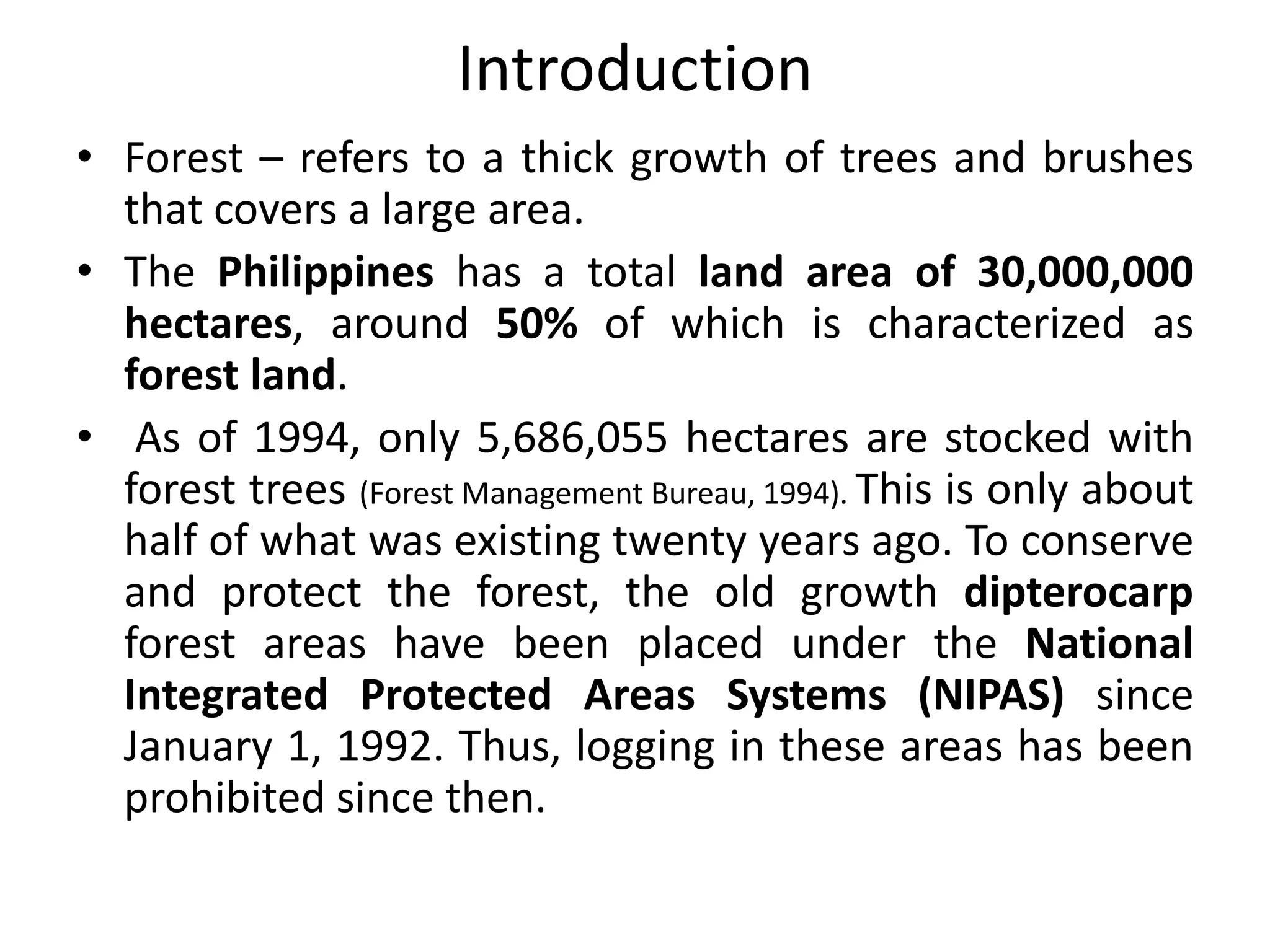 Introduction to Forestry (Philippines) | PPTX