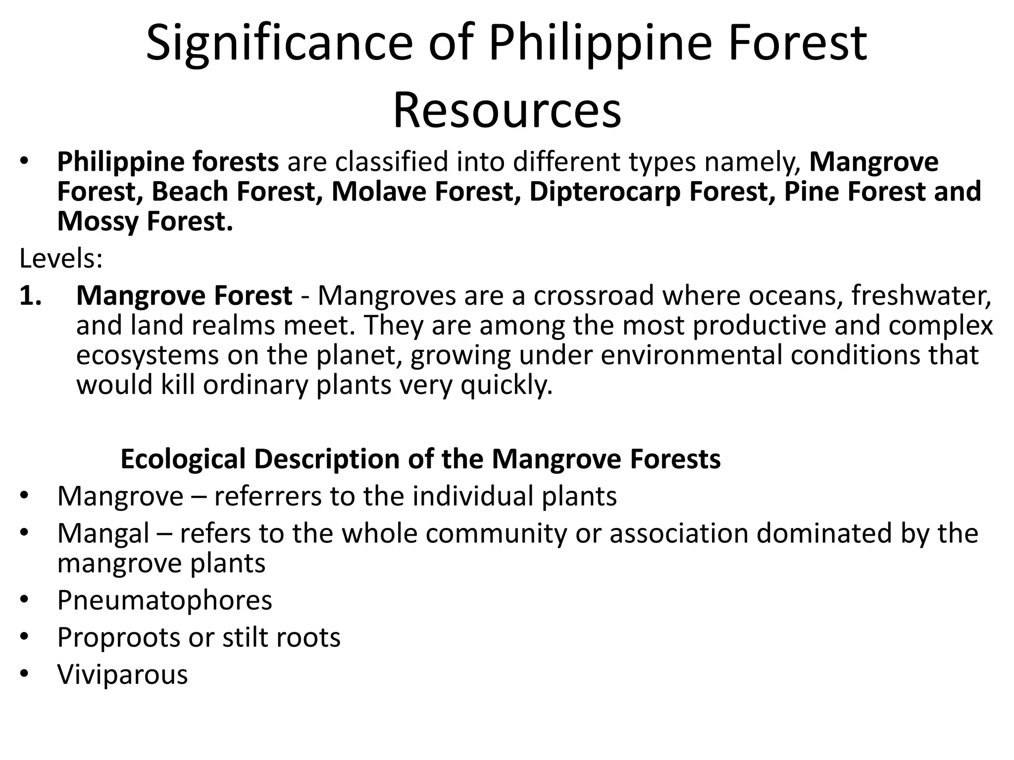 Introduction to Forestry (Philippines) | PPTX