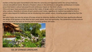 1. eastern, central & western traditions (landscape design) | PPTX