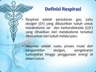 anatomi dan fisiologi sistem pernafasan | PPT