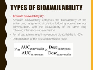 1.0.bioavailability, pharmacokinetics and efficacy determination | PPTX ...