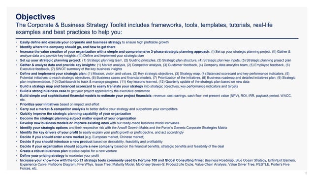 Corporate and Business Strategy Toolkit | PPTX | Management Consulting ...