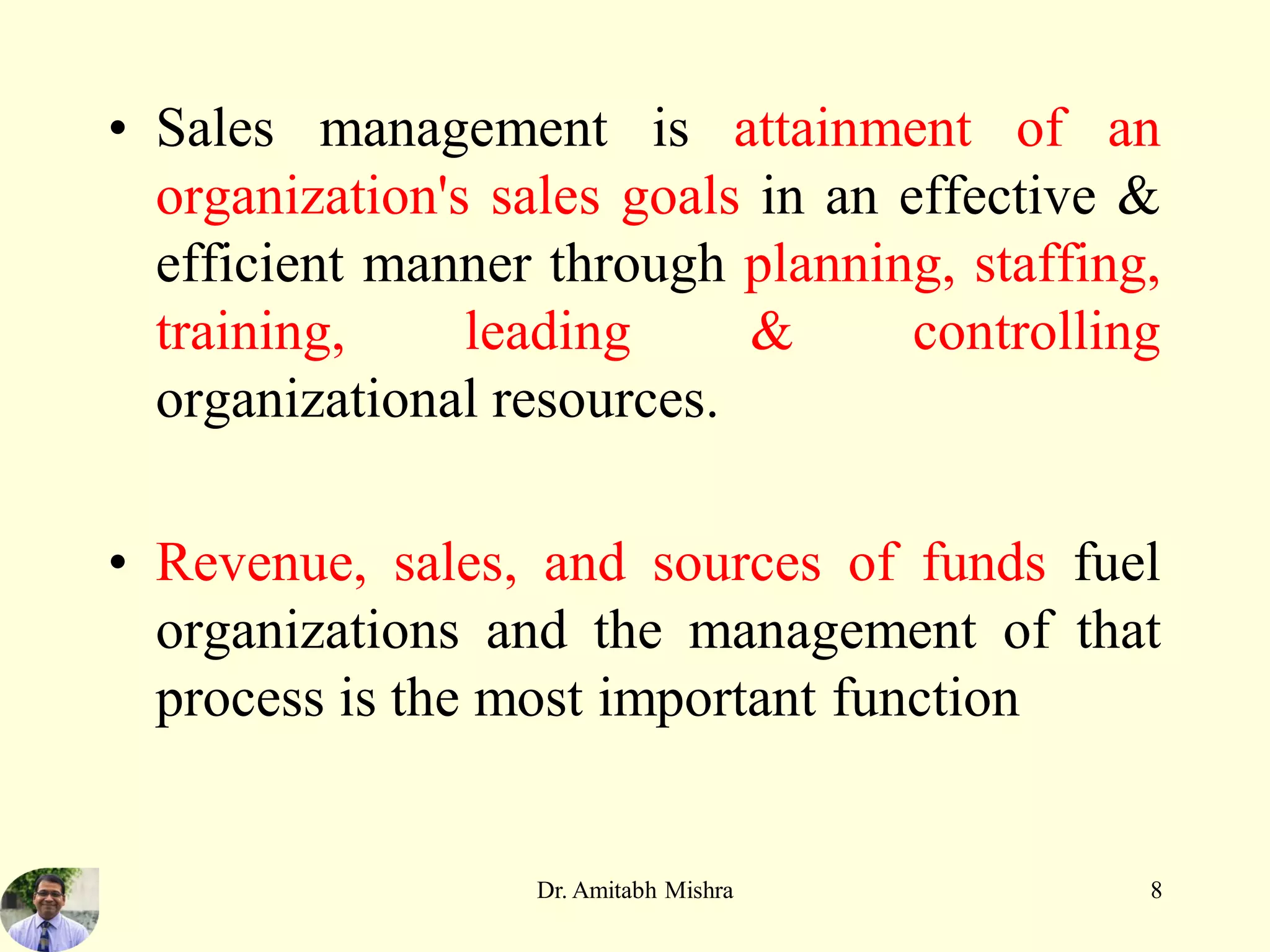 Sales and Sales Management: Meaning and Definition | PPT