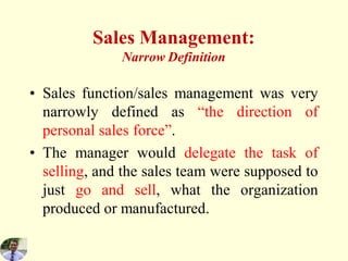 Sales and Sales Management: Meaning and Definition | PPT