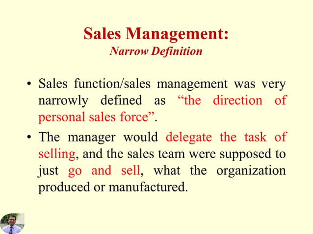 Sales and Sales Management: Meaning and Definition | PPT