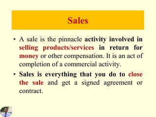 Sales and Sales Management: Meaning and Definition | PPT