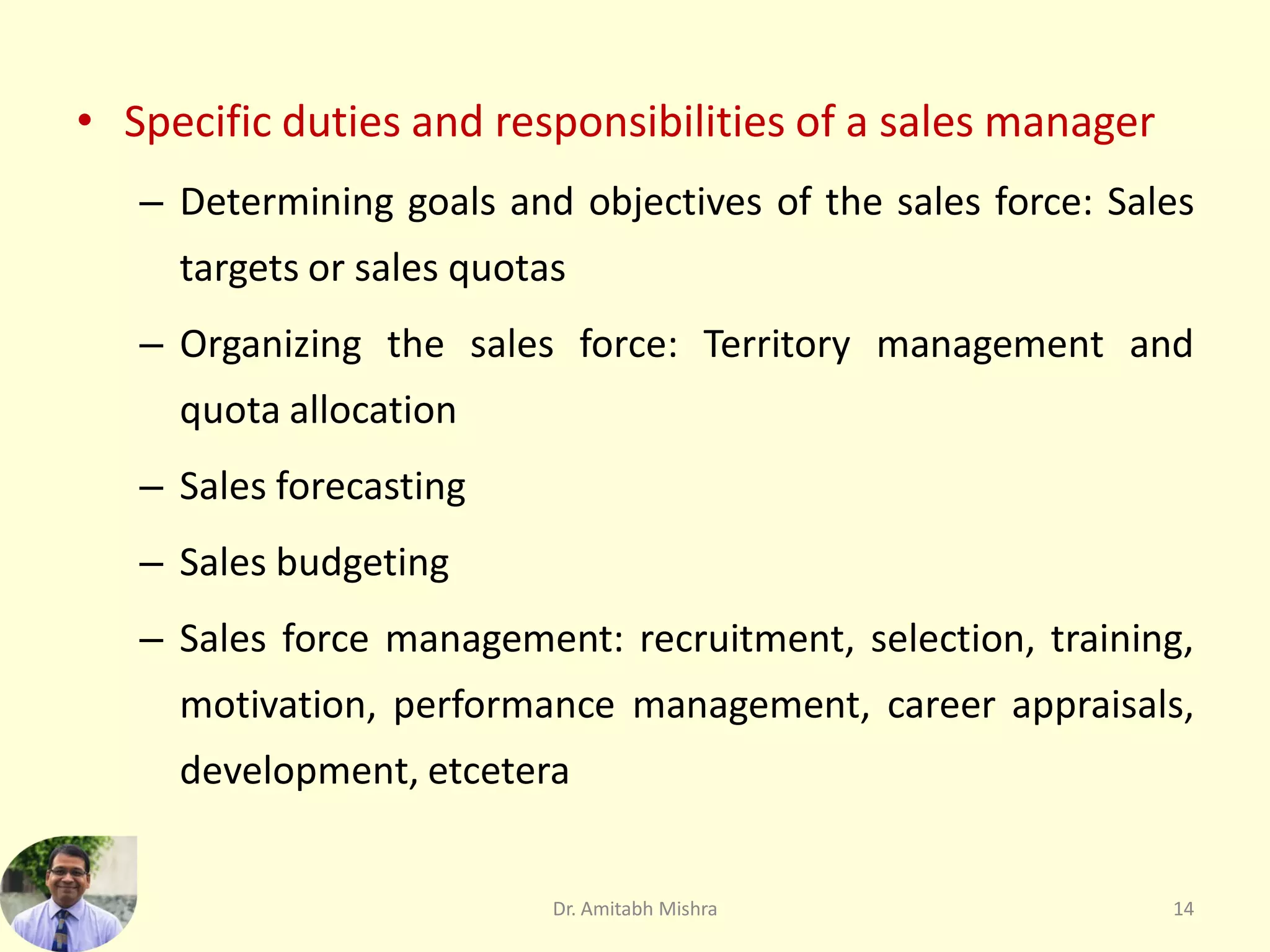 Objectives and Nature of Sales Management | PDF
