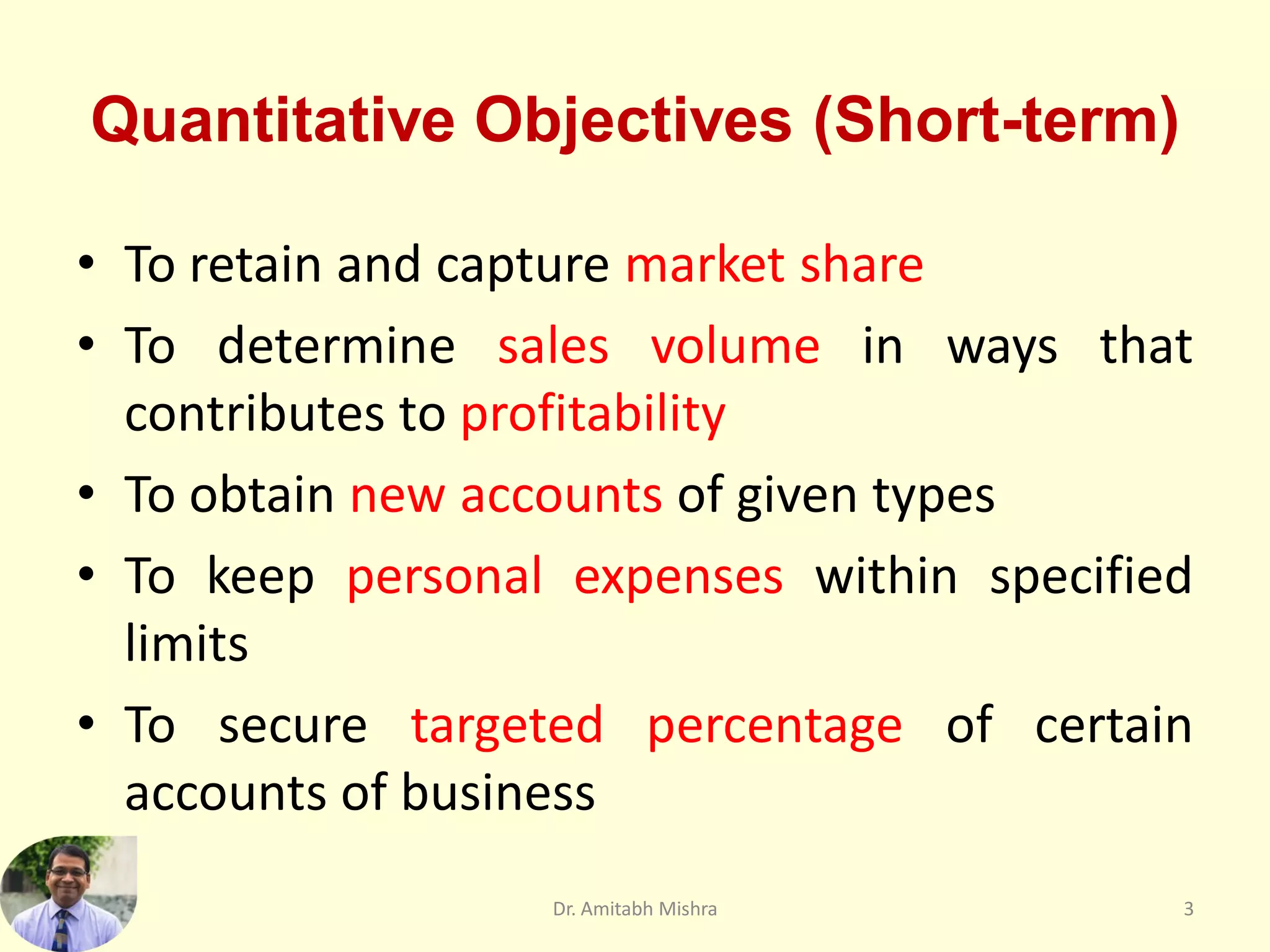 Objectives and Nature of Sales Management | PPT