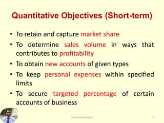 Objectives and Nature of Sales Management | PDF