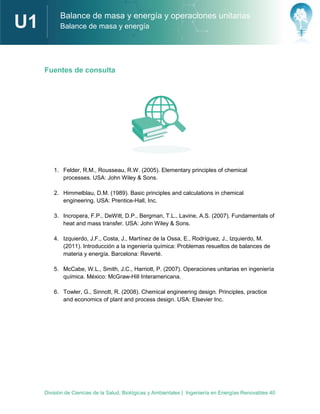 1. balance de masa y energia | PDF