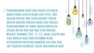 1. keanekaragaman hayati tingkat gen | PPTX