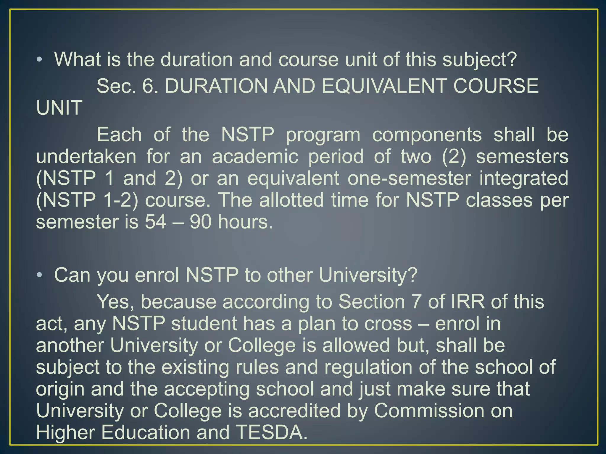 1. the nstp-and-its-law | PPTX