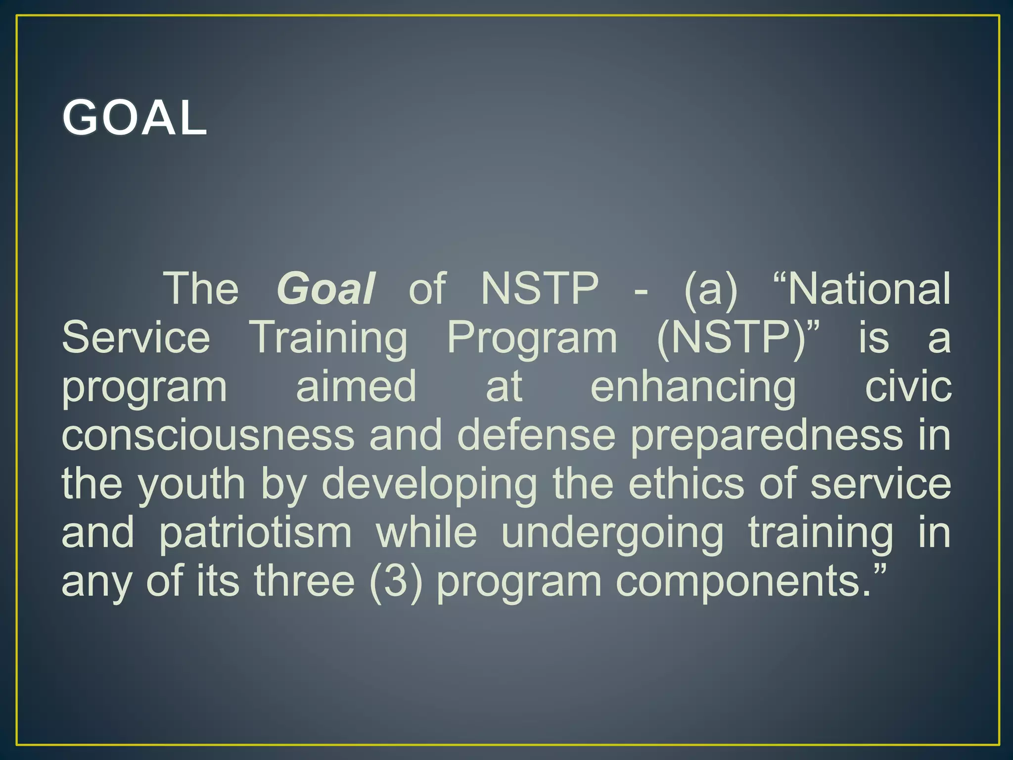 1. the nstp-and-its-law | PPTX